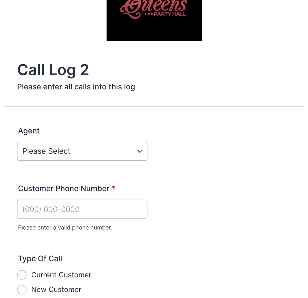 Daily Call Log QPH Form Template | Jotform