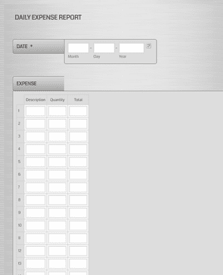 Daily Expense Report Form Template | Jotform