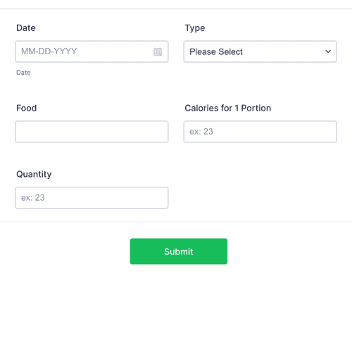 Daily Food Intake Form Template | Jotform
