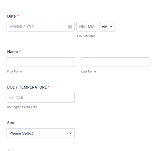 Daily Health Monitoring Sheet Form Template | Jotform