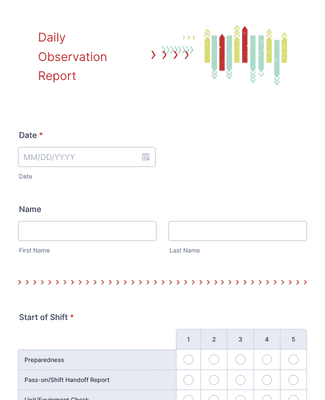 Daily Observation Report Form Template | Jotform
