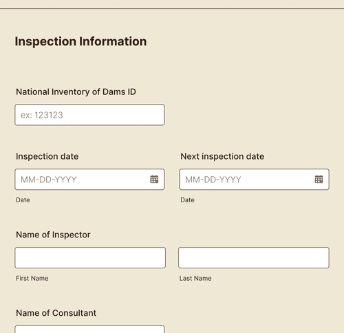 Dam Inspection Form Template | Jotform