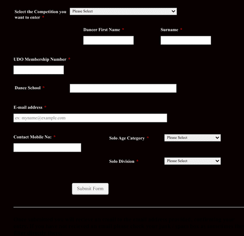 Dance Competition Registration Form Template | Jotform