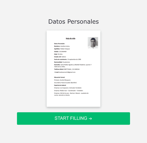 Datos Personales Plantilla de formulario | Jotform