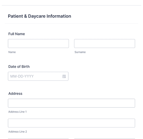 Daycare Medical Form Template | Jotform