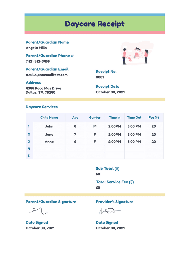 Daycare Receipt PDF Templates Jotform Daycare Receipt PDF Templates Jotform