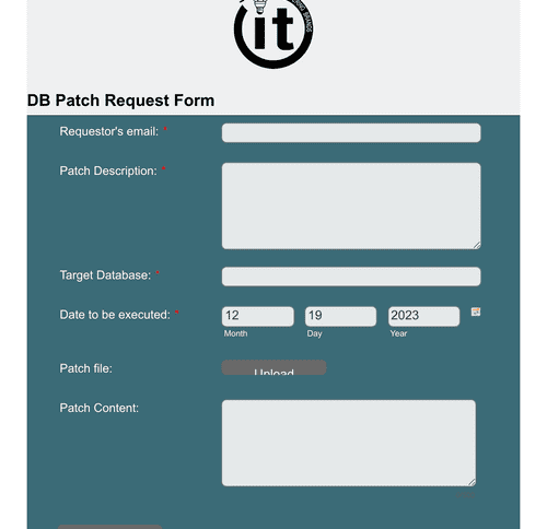 Database Patch Request Form Template | Jotform