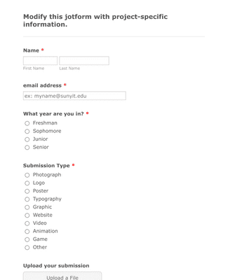 School Project Submission Form Template | Jotform
