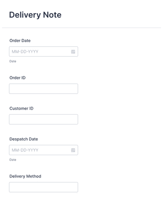 Delivery Note Form Template | Jotform