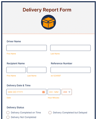 Delivery Report Form Template | Jotform