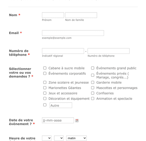 Demande de devis Modèle du formulaire | Jotform