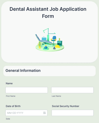 Dental Assistant Job Application Form Template | Jotform
