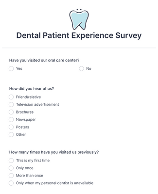 Dental Patient Experience Survey Form Template | Jotform