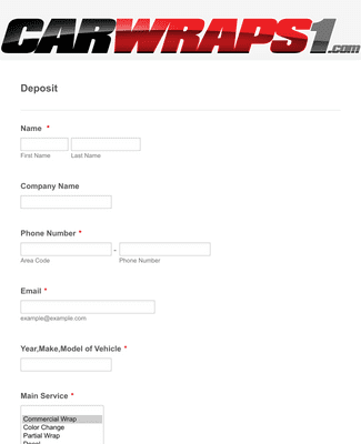 Deposit Form Template | Jotform