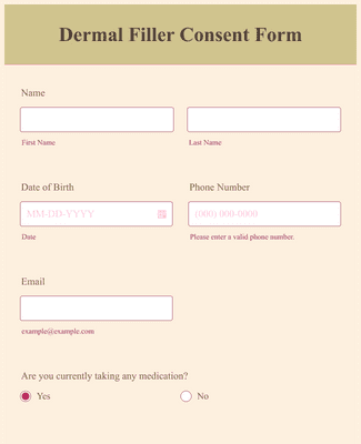 Dermal Filler Consent Form Template | Jotform