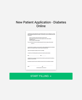 Diabetes Patient Application Form Template | Jotform