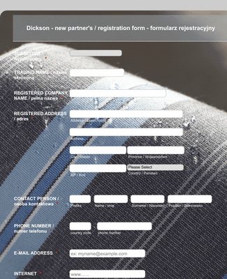 English/Polish Partners Registration Szablon Formularza | Jotform
