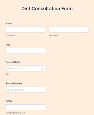 Diet Consultation Form Template | Jotform