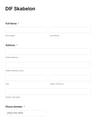 DIF formularskabelon Form Template | Jotform