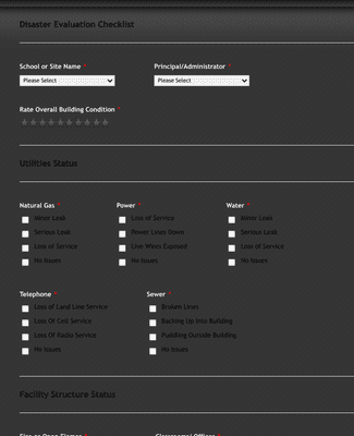 DISASTER EVALUATION CHECKLIST Form Template | Jotform