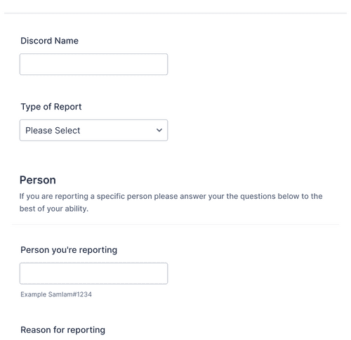 Discord Report Form Template | Jotform