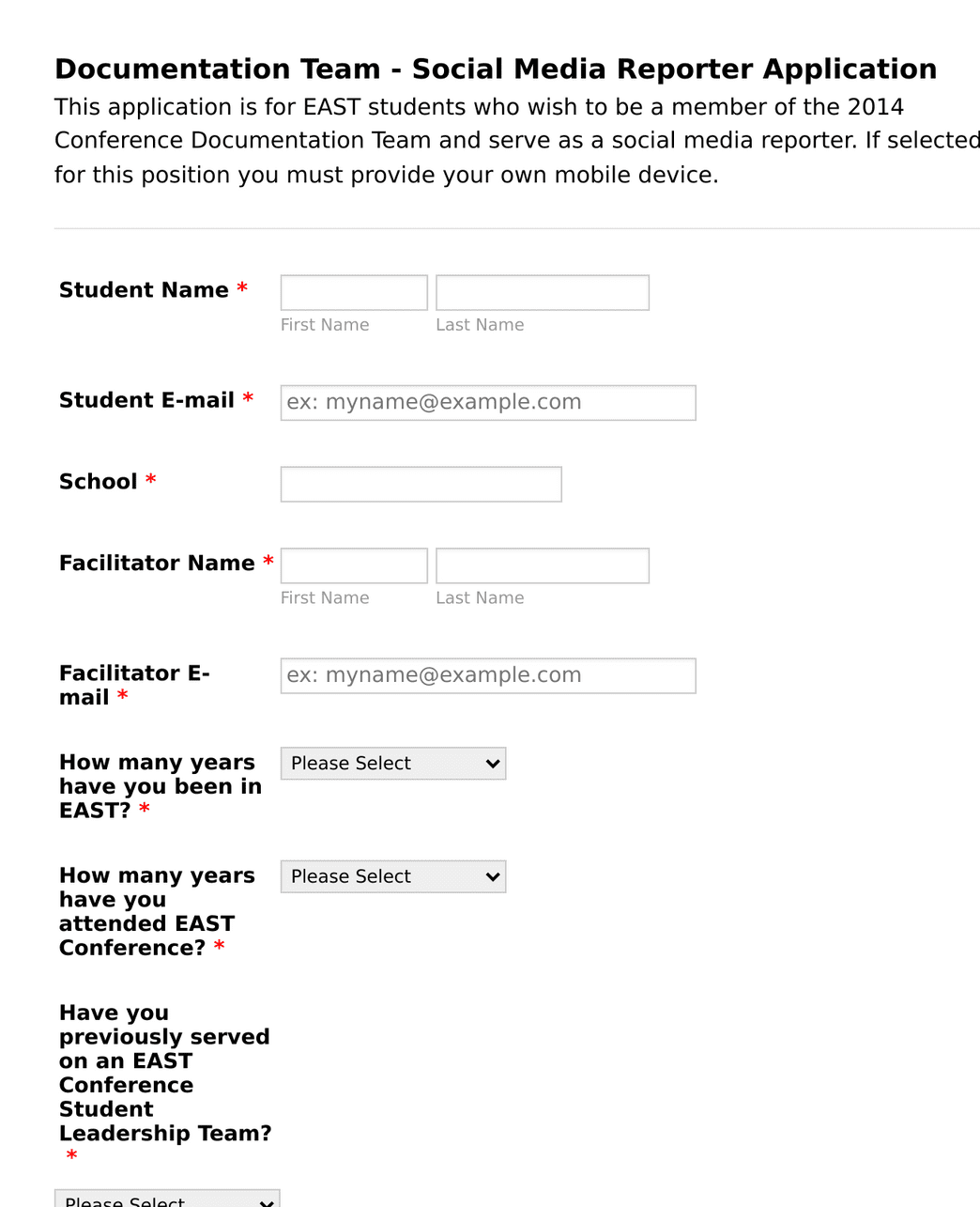 Social Media Reporter Application Form Template | Jotform