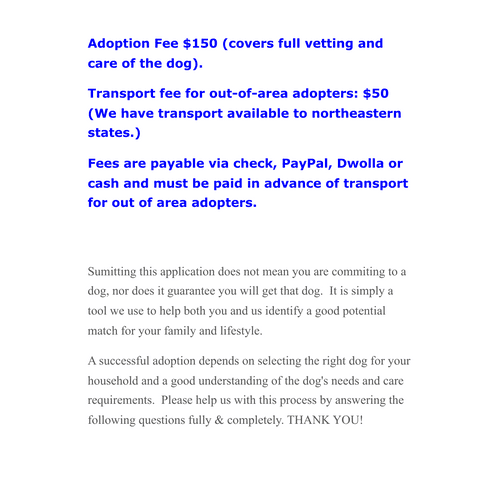 Dog Adoption Application Form Template | Jotform