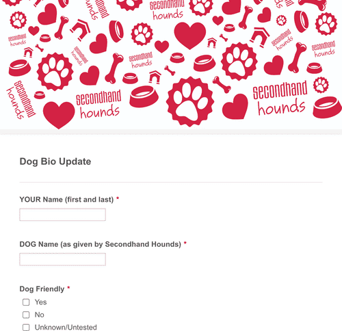 Dog Bio Update Form Template | Jotform