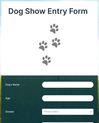 Dog Show Entry Form Template | Jotform