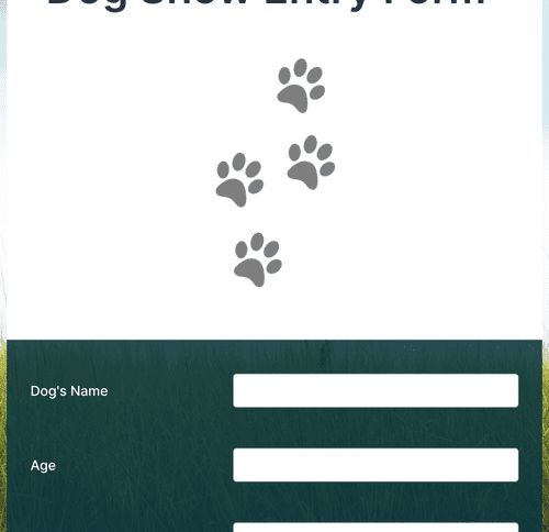 Dog Show Entry Form Template | Jotform