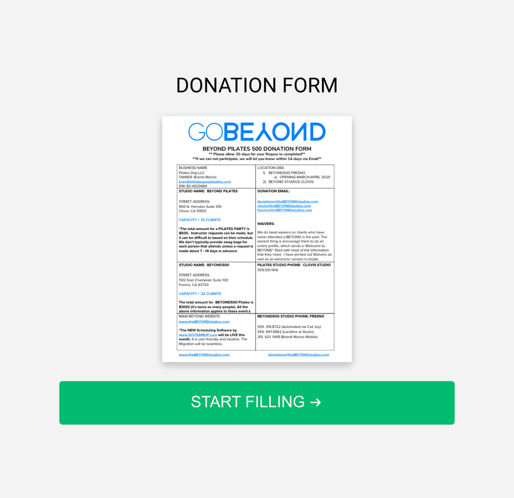 DONATION Form Template | Jotform