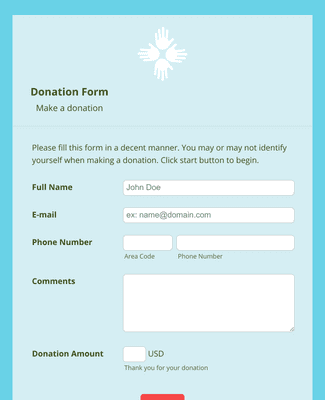 Donation Payment Form Template | Jotform