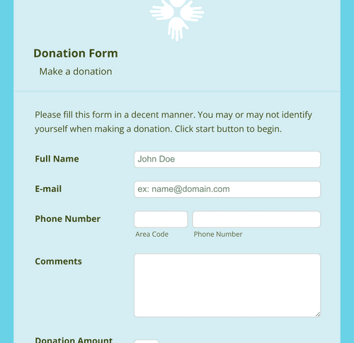 Donation Payment Form Template | Jotform