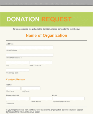 Contribution Request Form Template | Jotform