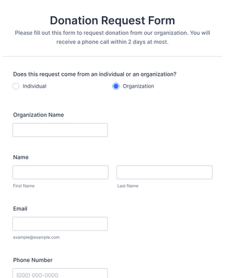Donation Request Form Template | Jotform