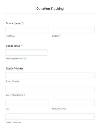 Donation Tracking Form Template | Jotform