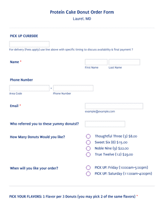 Donut order form Form Template | Jotform