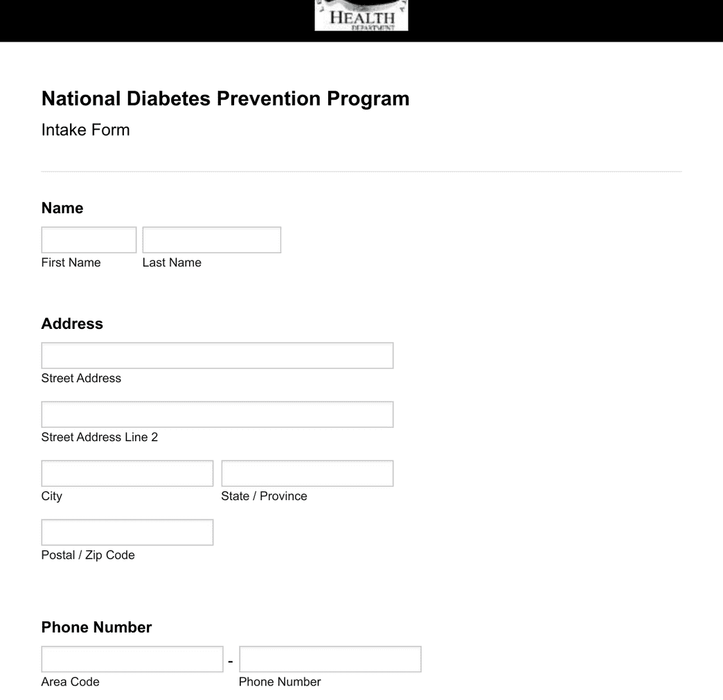 DPP Intake Form Template | Jotform