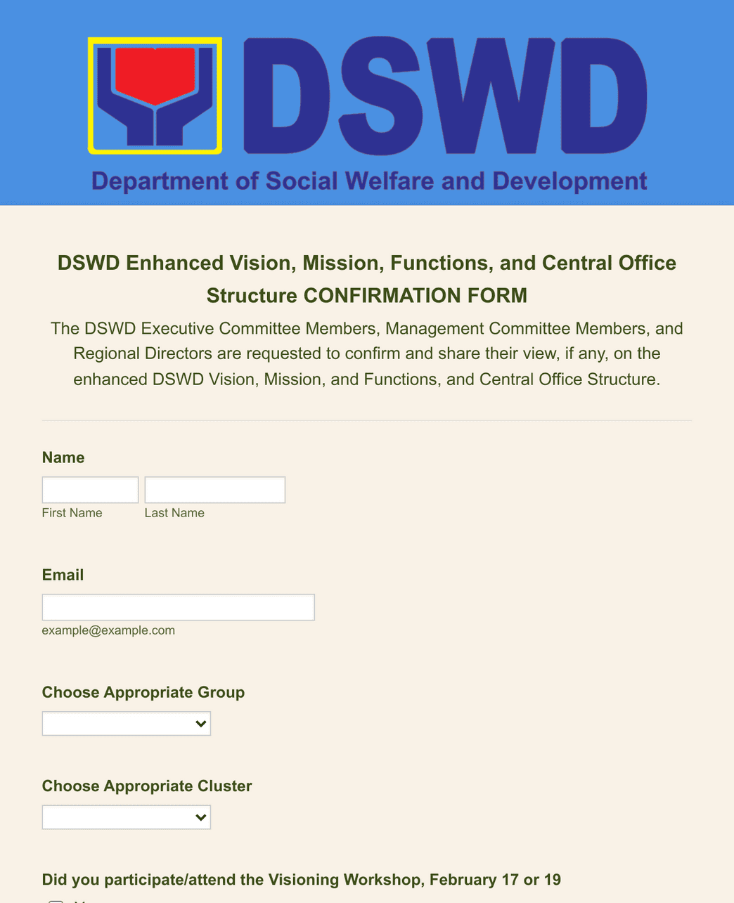 DSWD Form Template | Jotform