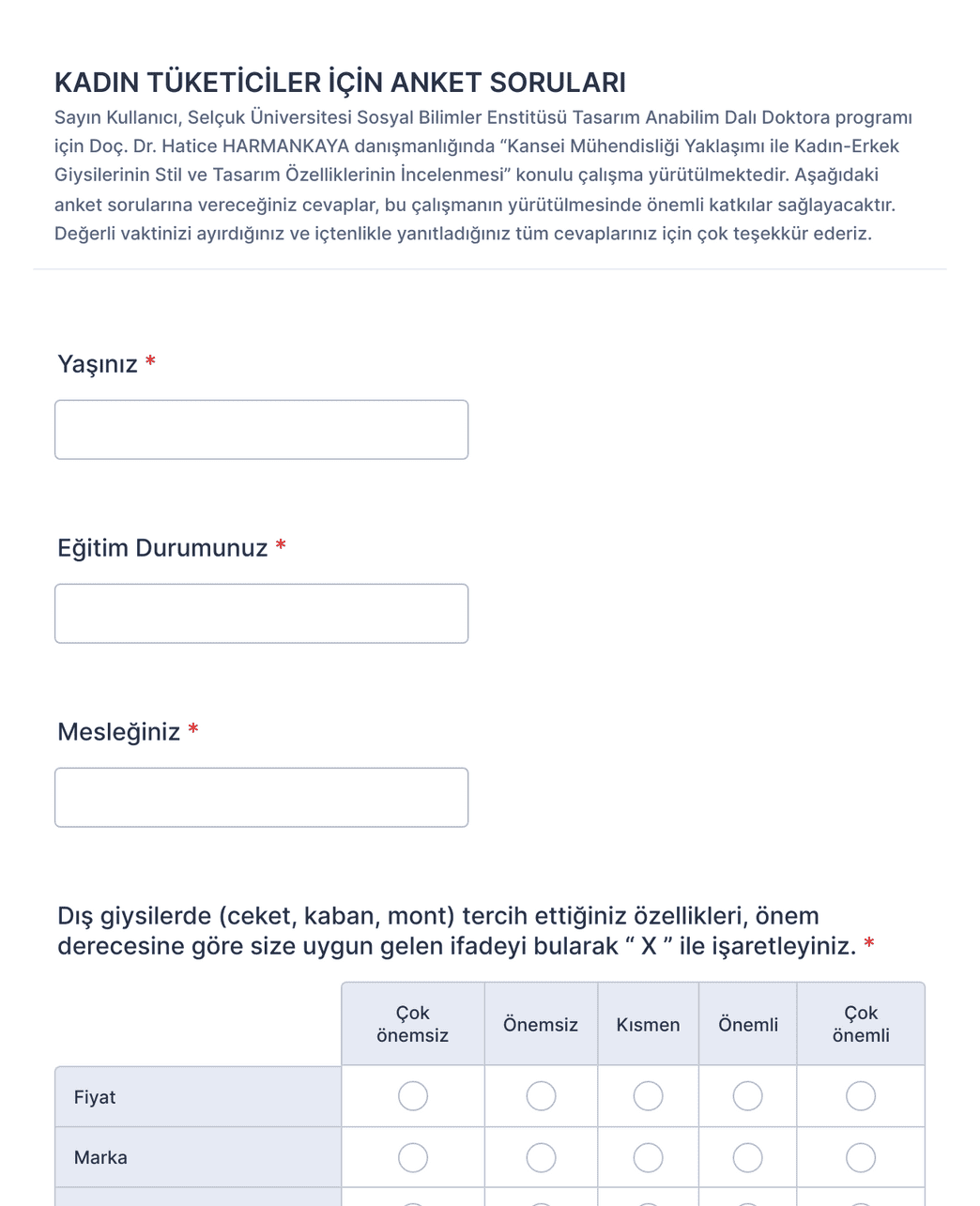 Duygusal anket Form Şablonu | Jotform