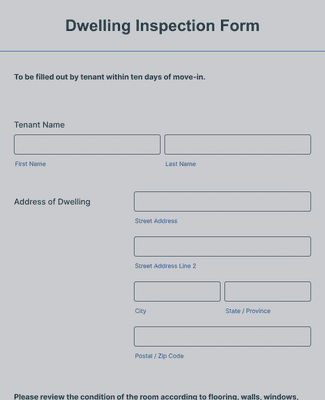 Dwelling Inspection Form Template | Jotform
