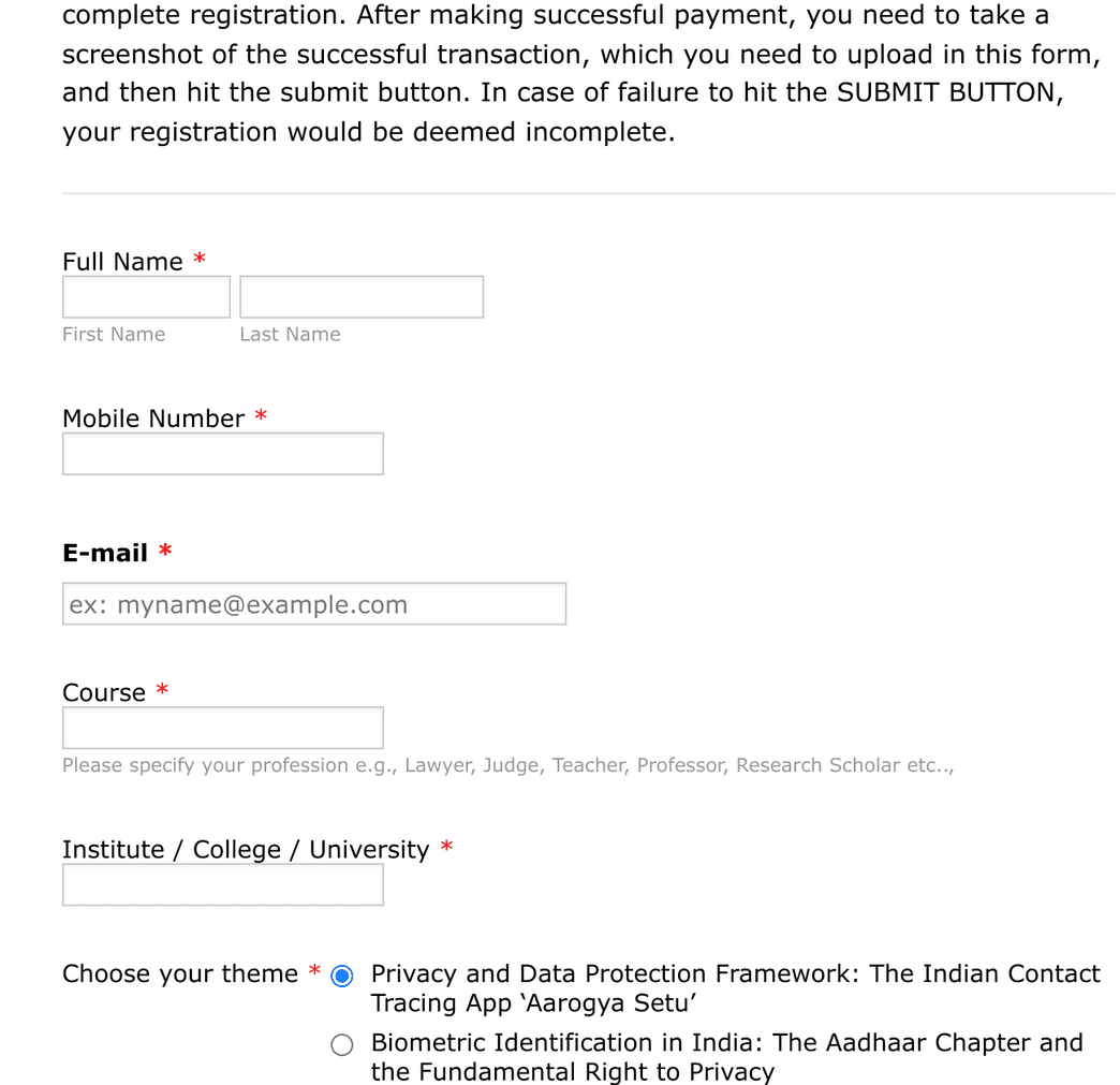 e-Seminar Registration Students Form Template | Jotform