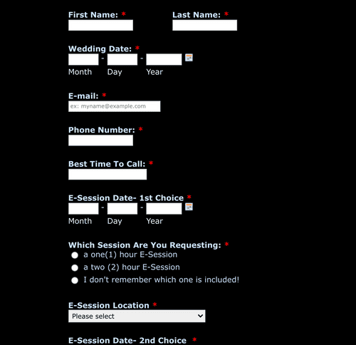 Appointment E-session Request Form Template | Jotform