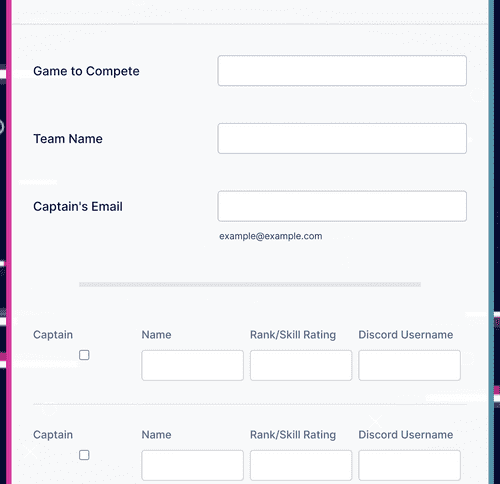E-Sport Team Application Form Template | Jotform