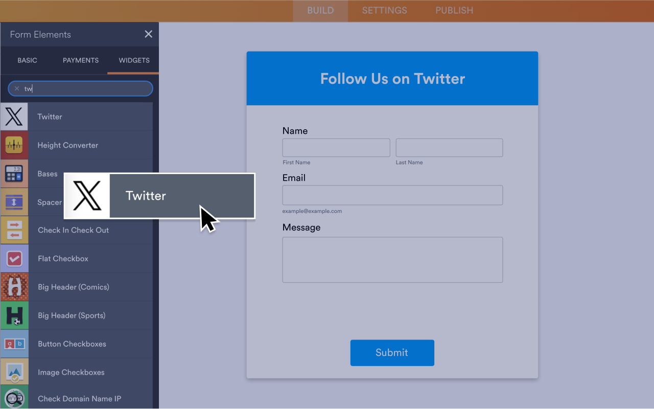 X (Formerly Twitter) - Form Widgets | Jotform