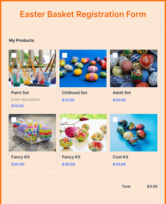 Easter Basket Registration Form Template | Jotform