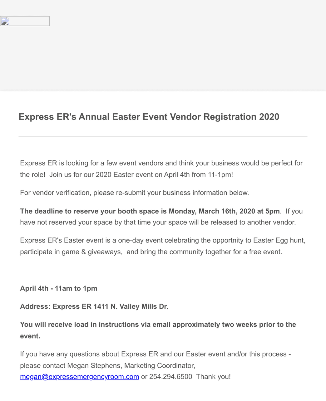 Easter Event Vendor Registration Form Template | Jotform