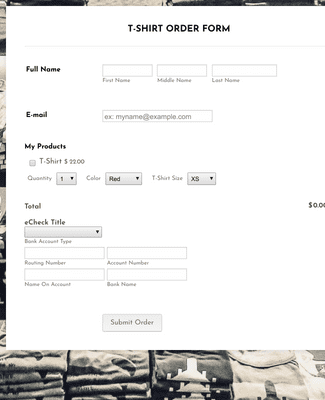 Shoes Order Form Template | Jotform