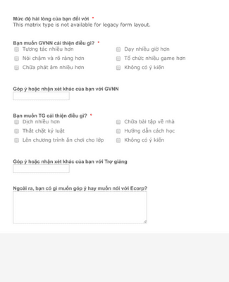 Survey on students' satisfaction_Ecorp Form Template | Jotform