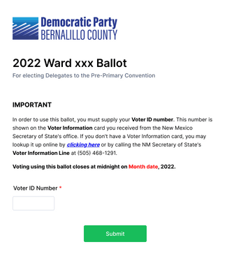 Election Candidate Nomination Form Template | Jotform